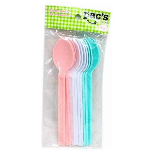 プラスチック製のスプーンです。キャンプやレジャーなどに便利です。■製品スペックサイズ：約16cm材質：ポリスチレン耐熱温度：80度入数:10本
