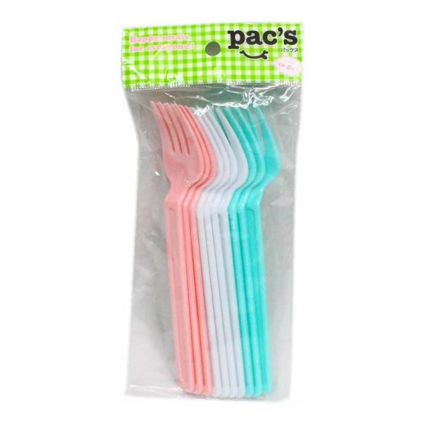 プラスチック製のフォークです。キャンプやレジャーなどに便利です。■製品スペックサイズ：約16cm材質：ポリスチレン耐熱温度：80度入数:10本
