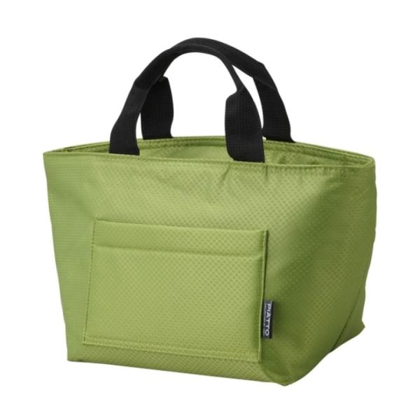 ファスナータイプのランチバックです。外側に小物を入れるのに便利なポケットが付いています。内側には保冷剤を入れるポケットが付いています。■商品スペックサイズ：約36×15×18cm(幅×奥行×高さ)＜材質＞表地/ポリエステル・PVCラミネート...