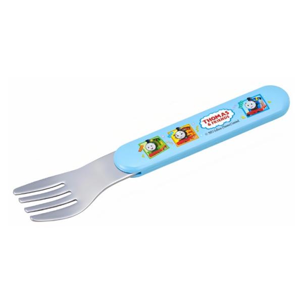 きかんしゃトーマスのステンレスフォーク毎日のごはんが楽しくなるトーマスデザイン。幼児でもつかみやすくハンドル部に抗菌加工がされており安心です。※ 食器洗浄機・乾燥機の使用ができます。【製品仕様】サイズ：約2.6×13.5×0.8cm材質：ス...