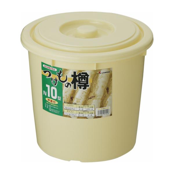 ●本格的な漬物が漬けられるつけもの樽。●ご家庭から業務用まで対応できます。＜材質＞本体、フタ/ポリエチレン押しフタ/ポリプロピレン＜サイズ＞約284×284×260mm＜重さ＞約595g＜原産国＞日本