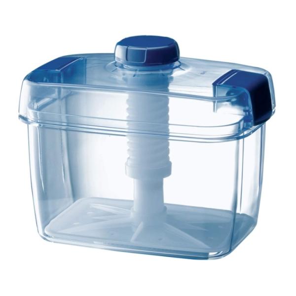 野菜を入れてハンドルを回すだけで、簡単に押し漬けが作れます。蓋は開閉がラクなワンタッチロック式。ミニレシピ付き。容量の目安：きゅうり/10〜14本、なす/8〜11個、大根/1000〜1200g、かぶ/10〜14個。■製品スペックサイズ：約2...