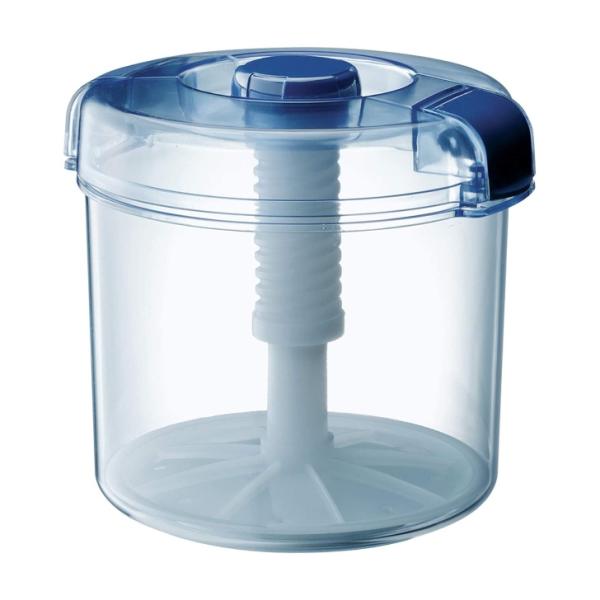 ハンドルを回して加圧するタイプの漬け物器です。自宅でおいしい押し漬け物が作れます。容量の目安：きゅうり/11〜15本、なす/9〜12個、大根/1000〜1200g、かぶ/11〜15個。■製品スペックサイズ：約22.4×22.4×20.2cm...