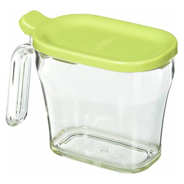 ハンドルを握ったまま親指でフタを開けられます。パッキン付なので砂糖や塩が湿気にくいです。ポットの口に収納できる小さじ1杯分のスプーン付きです。■製品スペックサイズ：約7.5×14.4×10.5cm材質：ポリスチレン、発砲ポリエチレンベトナム製