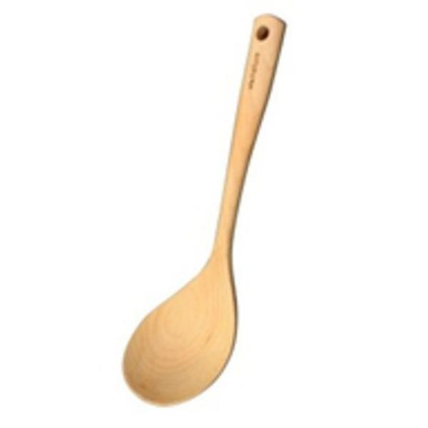 天然木のナチュラルな雰囲気が魅力のお玉です。●サイズ：約75×260mm●材質：天然木(ビーチ材)・ウレタン塗装インドネシア製※食洗機・乾燥機のご使用はお控えください。