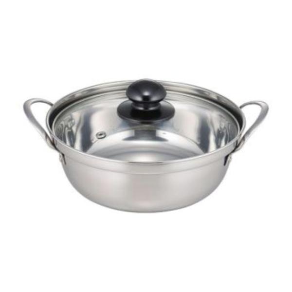 軽量タイプで扱いやすい鍋。お手入れがしやすく、丈夫でサビにくいステンレス製。■製品スペックサイズ：約24.5×20×10.3cm深さ：約6.8cm容量：1.75L対応熱源：IH対応(100V・200V)、ガスコンロ重量：557g材質：本体／...