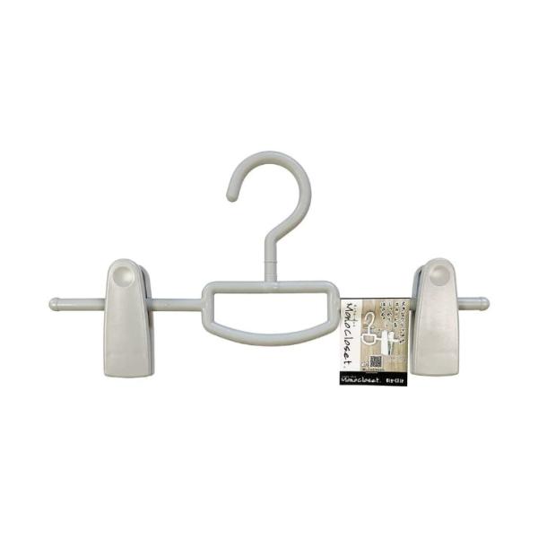 衣類をしっかり掴むビッククリップのスカートハンガーです。中心の口にはフックの連結やスカーフなどの小物を掛ける事ができます。フック部は好きな方向へ回転できます。■商品スペックサイズ：約34×3×17.3cm(幅×奥行×高さ)材質：ポリプロピレ...