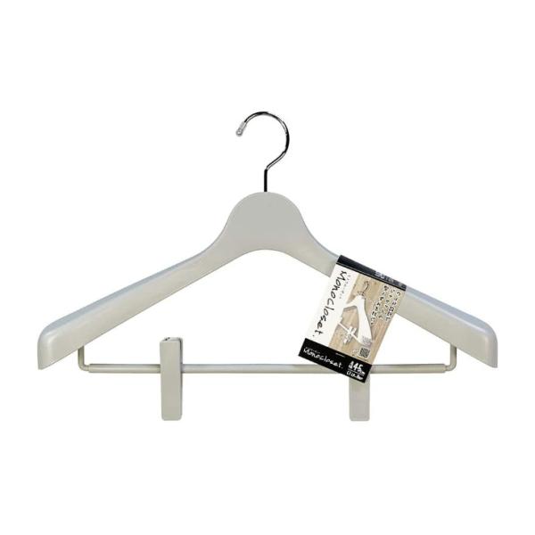 衣類の肩口に沿う丸みをもった形状でジャケットの型崩れを防ぎます。ロングクリップは先端に滑り止め加工がしてあるので、スカートをしっかりキャッチします。フックは回転するので便利です。■商品スペックサイズ：約45×5.2×30cm(幅×奥行×高さ...