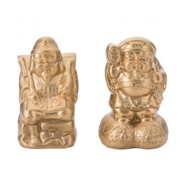 商売繁盛の神様の大黒様、恵比寿様の2体セット。■商品スペックサイズ： 約5.5ｘ5ｘ10cm(幅×奥行×高さ)材質：瀬戸物