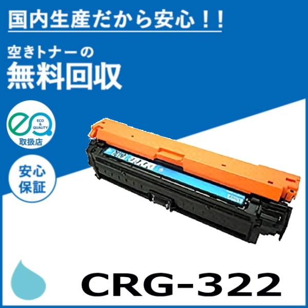 (カートリッジ型番)キャノン CRG-322 シアン (2650B001) リサイクルトナー(対応機種)LBP9100C / LBP9100CS / LBP9200C / LBP9500C / LBP9510C / LBP9600C / L...