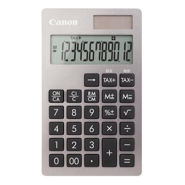 ビジネス電卓シリーズ手帳タイプ  桁数：12桁  電源：デュアルパワー（太陽電池＋内蔵電池）  電池：LR54 x 1pc  ディスプレウィンドーサイズ：59x21mm  ディスプレフォントサイズ：14.2x3.75mm  本体カラー：シル...