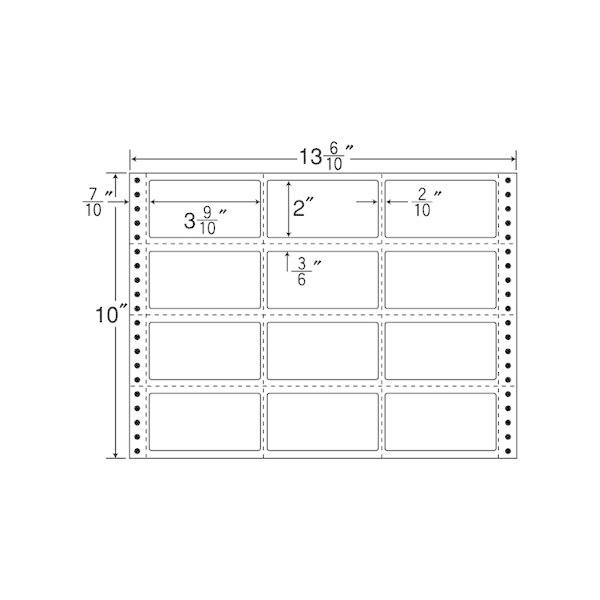 品番: M13H入数: 10ケースセット 5000折 （1ケース 500折×10）シートサイズ: 13 6/10" ×10" (345mm×254mm)ラベルサイズ: 3 9/10" ×2" (99mm×51mm)面付: タテ　4面ヨコ　3...