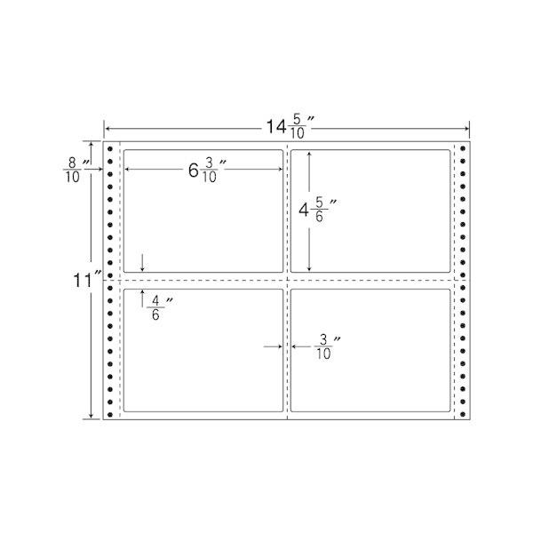 品番: MX14O入数: 4ケースセット 2000折 （1ケース 500折×4）シートサイズ: 14 5/10" ×11" (368mm×279mm)ラベルサイズ: 6 3/10" ×4 5/6" (160mm×123mm)面付: タテ　2...