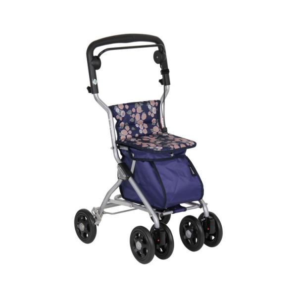 ・場所をとらないスリムタイプで収納便利！・フレームとホイールをバッグに合わせてカラーリング。【商品仕様】●サイズ／幅43×奥行50×高さ85〜91.5（無段階）cm、折りたたみ時：奥行34.5×高さ91.5cm、座面：幅26×奥行24cm、...