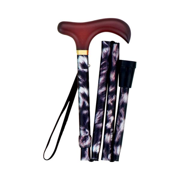 ・折りたためて収納コンパクト。花柄のステッキでオシャレに。【商品仕様】●サイズ／長さ70〜80cm（5段階／2.5cm）、グリップ長さ：12cm、折りたたみ時：24cm、ゴムチップ底径：約3.0cm●パイプ径／上部：1.9cm、下部：1.6...