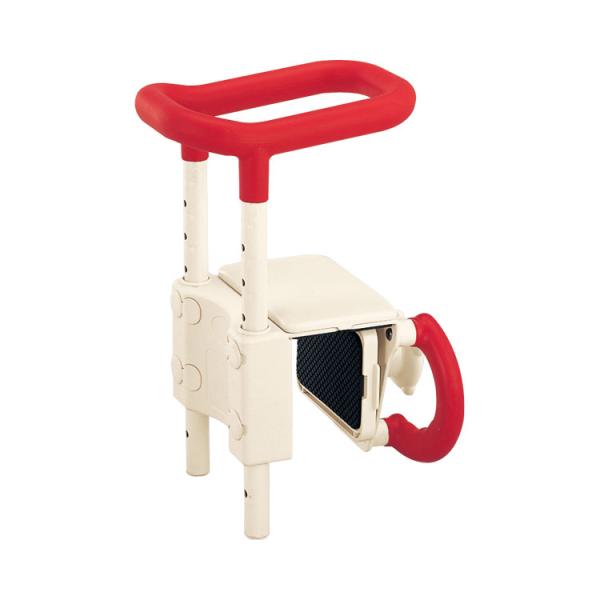 ・グリップを両手でしっかりと握れるので浴槽への出入りを安心して行えます。・全方向から掴める安心のループ形状。両手でしっかり持てます。【商品仕様】●サイズ／幅20×奥行27〜33×高さ37〜39cm、手すり部高さ：11〜26cm（6段階／3c...