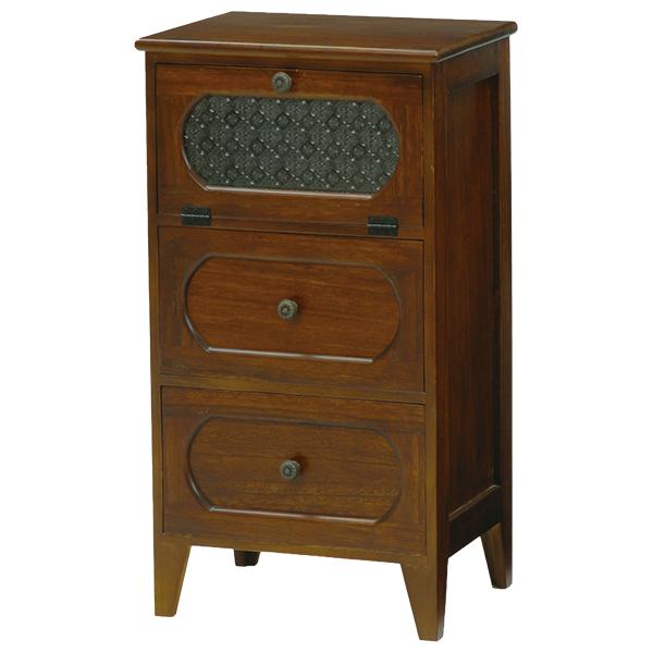 ※代金引換不可の商品となります。和洋を問わずあらゆるインテリアにマッチする上質感のあるチェスト●商品サイズ（外寸）:(約)幅42×奥行32×高さ78cm●内寸及び補足説明：　■引出し内寸：(約)幅35×奥行26.5×高さ18.5cm　■扉内...