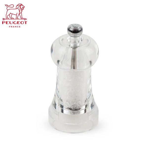 キッチンツールの逸品、フランス・プジョーの中身が見えるアクリル製ミルです。特許をもつグラインダー（刃）で挽いた塩の香りや味は格別です。食卓で使用するのにぴったりなサイズ。アクリル製で中身が見えるため残量がわかりやすく、独特のフォルムが食卓に...
