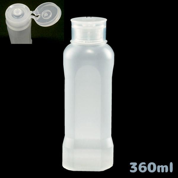 はちみつが約500ｇ、液体なら約360ml入る PP（ポリプロピレン）製の倒立ボトルです。シリコンバルブキャップで抜群の液切れ！出しやすい、止めやすい、置きやすい。容量：180cc入数：1袋 1個入（キャップ付）