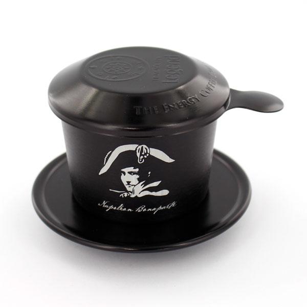 ベトナム式の伝統的なコーヒーの淹れ方が楽しめます。（１杯用）ブラックボディにナポレオンのイラスト入り！適応カップ口径（約）：6cm〜8cm製造国：ベトナム※本品には入荷時点から箱等はありません。予めご了承ください。
