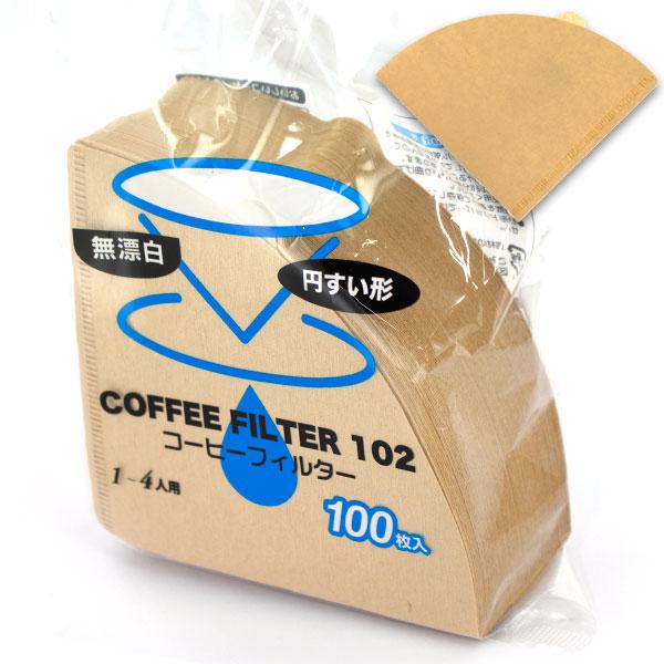 リップ付きで開きやすい円錐タイプのコーヒーフィルターです。紙色：ナチュラル杯数：1-4cup内容量：100枚※台形タイプのドリッパーでは使用できません。