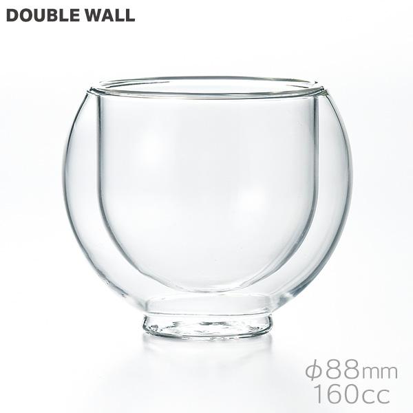 シンプルで美しい形状と機能性を兼ね備えたダブルウォール。二重構造のデザインは中間層が断熱材の役割を果たし保冷・保温効果に優れています。サイズ：直径88x高さ75容量：160cc電子レンジ：OK、食洗器：不可、オーブン・直火：不可