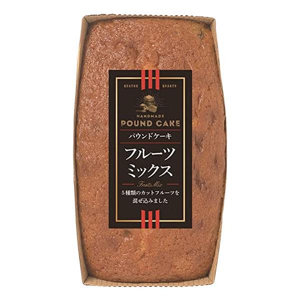 ５種類のカットフルーツを混ぜ込みました。オレンジピール、レーズン、チェリー、レモンピール、パイン、５種類のドライフルーツをパウンドケーキ生地に混ぜ込んで、食べやすく、舌触りが良くなるように小さくカットしました。フルーツ素材も持つ特徴及び色合...