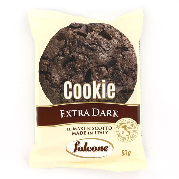 ファルコーネおばあちゃんの秘伝のレシピ。素朴な家庭の味を引き継ぎました。チョコレート生地にダークチョコチップを練り込みました。コクと甘みがぎっしりと詰まったクッキーです。内容量：50g（１枚）原産国：イタリアブランド：Falcone（ファル...
