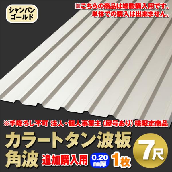こちらの商品の方、単体での購入は不可となっております。例：15枚必要な場合などは10枚セット＋追加購入用5枚をご購入等。●サイズ(約)：7尺（2130mm）幅650mm　肉厚0.20mm　1ピッチ62.6mm　山高9mm●色：シャンパンゴー...
