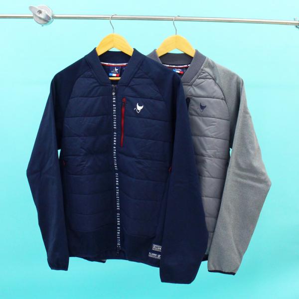 ゴルフウェアブランドCLUNK(クランク)フランス南西地域のゴルフとサーフィンの文化を、フレンチテイストで表現。「天使の羽と悪魔の尾」をモチーフに、ゴルフのフェアウェイとOBの境界線の近さを表現。発熱機能素材ヒートクロスを使用した中綿異素材...