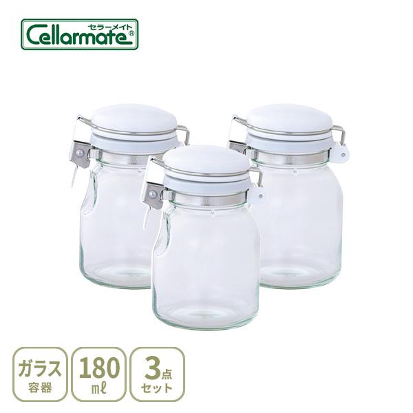 セラーメイト ワンプッシュ便利びん 180ml お得なまとめ買い3本セット 302059 星硝 日本製 調味料入れ 調味料ボトル 保存瓶 ガラス 保存容器