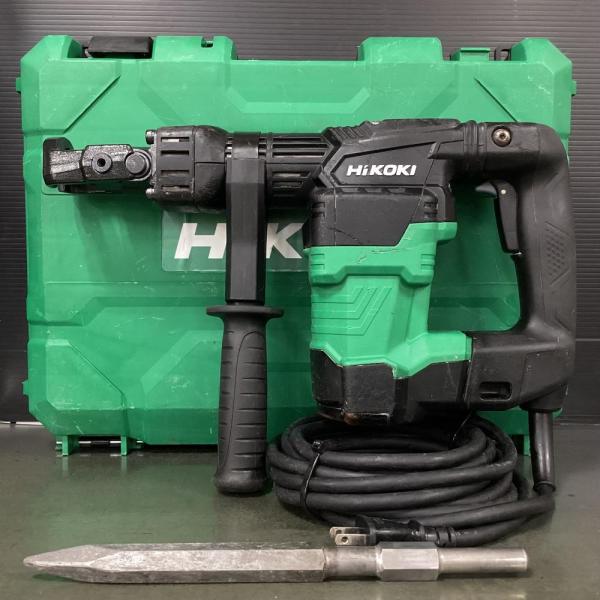 ご覧いただきありがとうございますHiKOKI H41SA4 六角軸17mm 電動ハンマ です状態：中古品※フロントカバー部分に簡単な塗装を施しています※ケースの留め具が片方ありませんハツリ動作確認済です※その他点検不足な所もある可能性がござ...