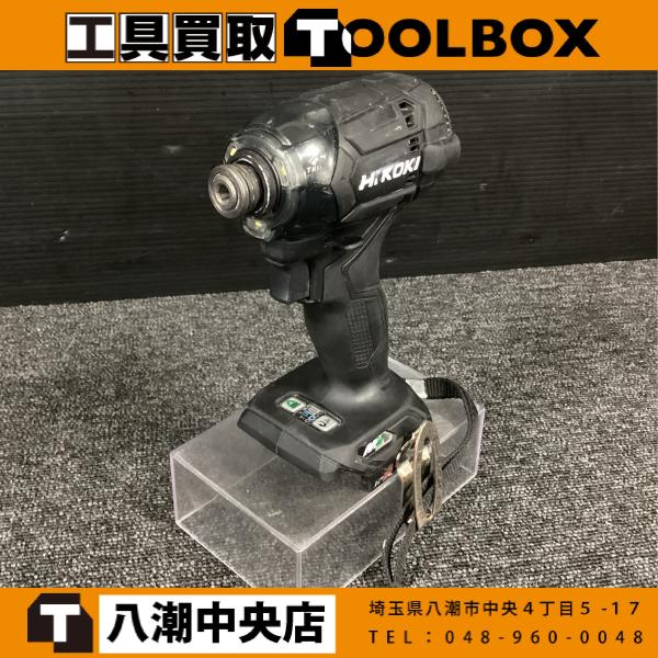 ご覧いただきありがとうございますHiKOKI WH36DC(NNB) 36V コードレスインパクトドライバ です状態：中古品動作確認済です正逆転、打撃、スイッチパネル操作、ライト点灯確認済です本体ボディロゴ部分に簡易的な塗装を施しています※...