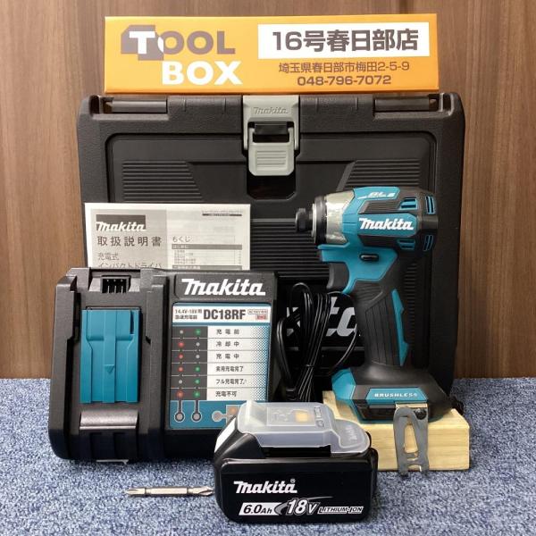 ご覧いただきありがとうございますmakita/マキタ TD173DZ 18V充電式インパクトドライバ(バッテリー+充電器+ケース付)です状態：未使用セット品のばらしになりますLEDインジゲータ点灯、確認済み※時間経過により、電池残量が放電し...