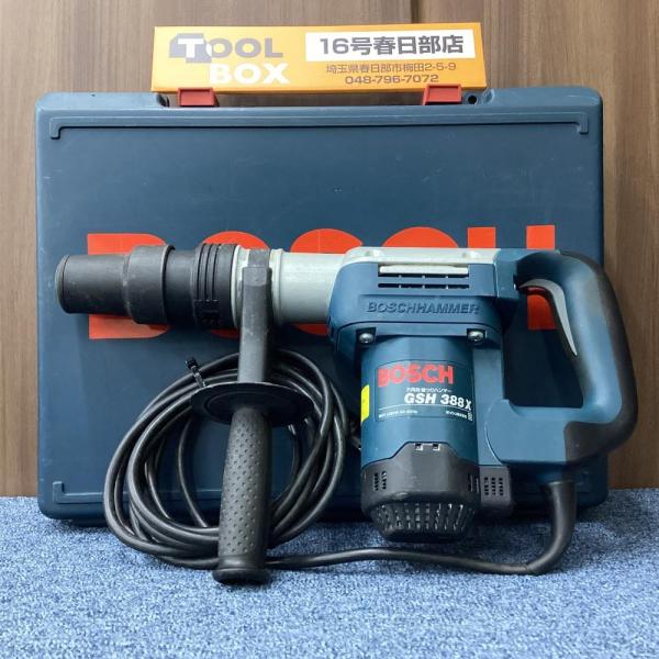 ご覧いただきありがとうございますBOSCH/ボッシュ GSH388X 破つりハンマーです状態：中古品打撃、確認済みです※電源コードが交換されています(純正ではありません)※その他点検不足な所もある可能性がございますのでご了承ください・取付け...