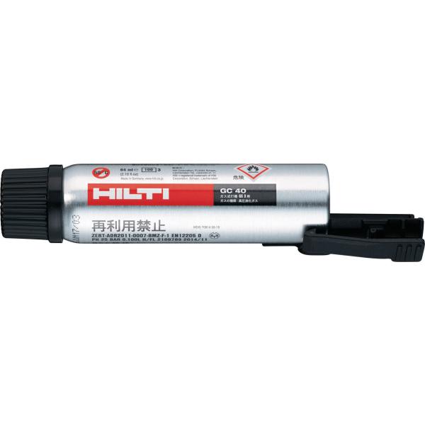 GX 3 ガス式鋲打機に使用する高圧ガス缶【特長】高圧ガス缶 - 低温および高地における高い信頼性ピン 1 箱に 2 本入ったガス缶で最大 1,000 本の打鋲が可能な大容量ガス缶ガス缶が大容量のため、ピン 1 箱に 2 本入ったガス缶で最...