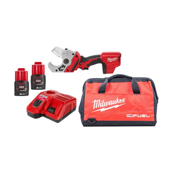 購入後すぐに使えるようM12 PVCカッター本体に充電器、バッテリー、キャリーバック付き【機能・特徴】■強力な切断圧力（175kg/cm2）■ツールとバッテリーパックに搭載されたREDLINK過負荷保護エレクトロニクスが最高峰のシステム耐久...