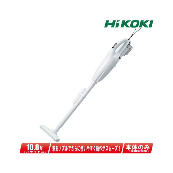 HiKOKI R12DC は、10.8 V 対応のコードレスクリーナーで、集じん容量 560 mL、軽量約 1.1 kg のスティック型掃除機です。3 段階吸込切替と新形ノズル採用により、カーペット床〜フローリング〜隙間まで幅広く対応。除じ...