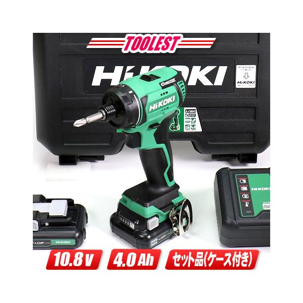 HIKOKI（日立工機）10.8V ドライバドリル DB12DD(2LS) 4.0Ah Lion充電池(BSL1240M)2個 充電器(UC12SL) ケース :01-0-01327-002 ...
