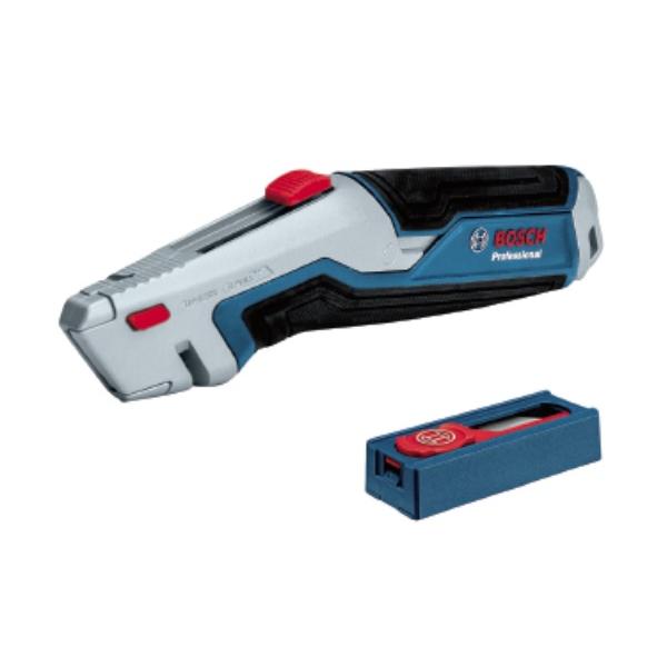 ボッシュ BOSCH プロの為のハンドツールがボッシュから登場！プロフェッショナルナイフと替刃セット 1600A027M5プロフェッショナルナイフと、高い耐久性の替刃10枚がお買い得セットに！■仕様(プロフェッショナルナイフ1 600 A0...