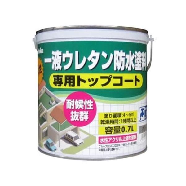日本特殊塗料ベランダ・屋上防水塗料1液ウレタン 上塗り(専用トップコート)容量：0.7Lカラー：グレー■特長〇1液ウレタンのため硬化不良がなく安定した塗膜を形成します。〇厚みのあるウレタンゴム皮膜により耐久性が抜群です。〇塗料のレベリングが...