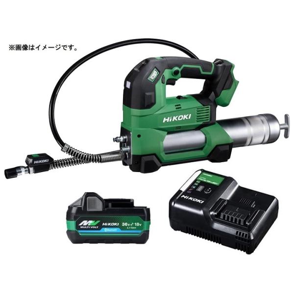 電池・充電器はその他機種のセット商品をバラシた商品です。説明書・外箱は付属しません。HiKOKI ハイコーキ(旧日立工機)コードレスグリースガンAL18DA(XPSZ)バッテリBSL36A18BX+充電器UC18YDL2付オリジナルセット品...
