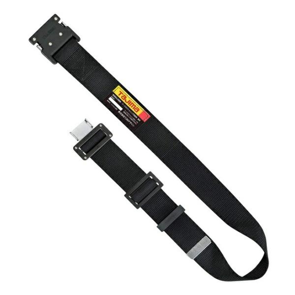 タジマ TAJIMA胴ベルト アルミワンタッチ黒バックル※販売はタイトルの商品です。■機能・衝撃や耐久に強い鍛造アルミワンタッチバックル・腰の強い特厚50mm幅ナイロンベルト■仕様ベルトカラ―：黒ベルト幅：50mm■素材ベルト：ナイロンバッ...