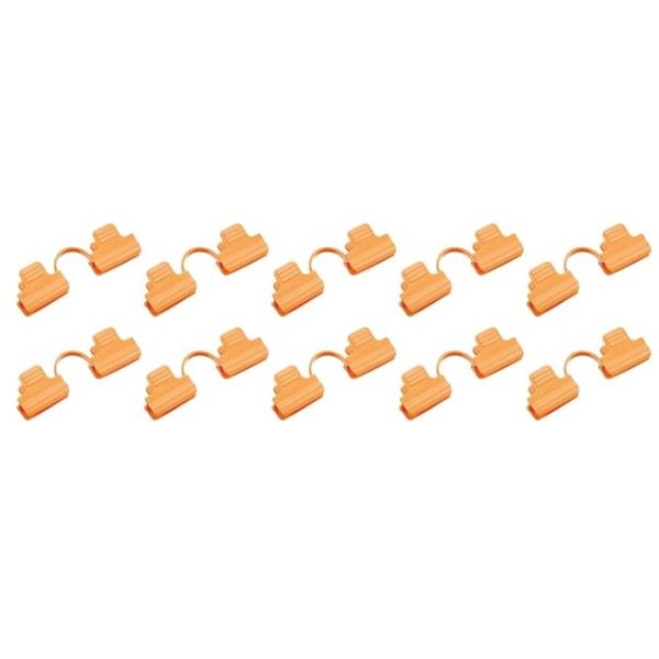 DAIM 第一ビニールトンネルパッカー 10個入 φ11mm用■特長・お好みの支柱太さに合わせ、トンネル栽培や保温・霜よけに最適です。・カンタン脱着、シートを傷つけない・クリップタイプだから、つまみ部分をつまむだけでシート固定や換気がカンタ...