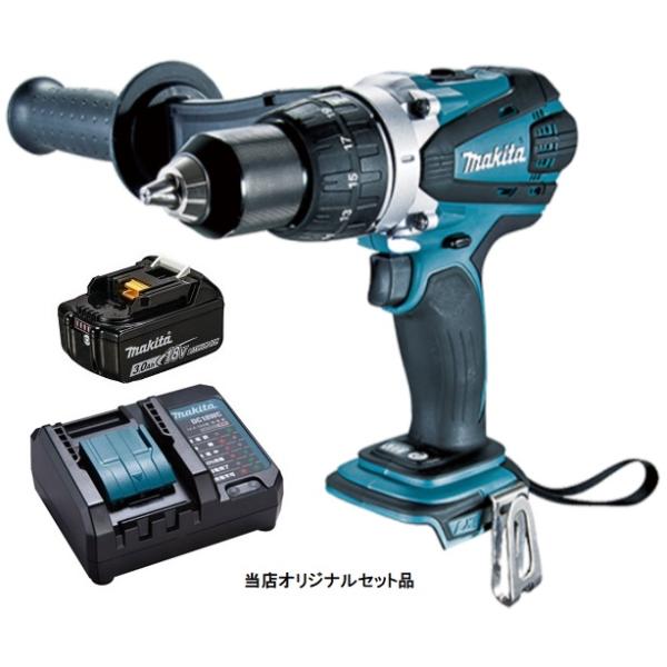 電池・充電器はその他機種のセット商品をバラシた商品です。説明書・外箱・ケースは付属しません。マキタ makita充電式ドライバドリルDF458DバッテリBL1830B(1個)+充電器DC18WC付当店オリジナルセット品※ケースは付属しません...