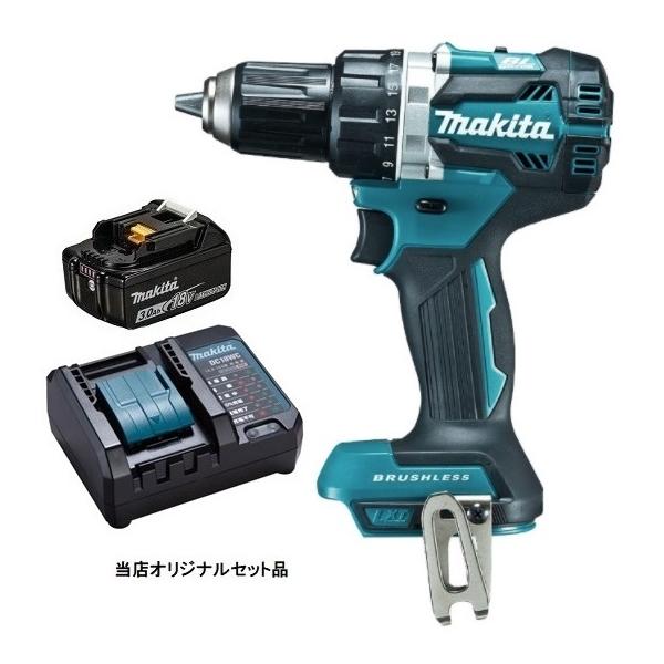 電池・充電器はその他機種のセット商品をバラシた商品です。説明書・外箱・ケースは付属しません。マキタ makita充電式震動ドライバドリルDF484D 青バッテリBL1830B(1個)+充電器DC18WC付当店オリジナルセット品※ケースは付属...