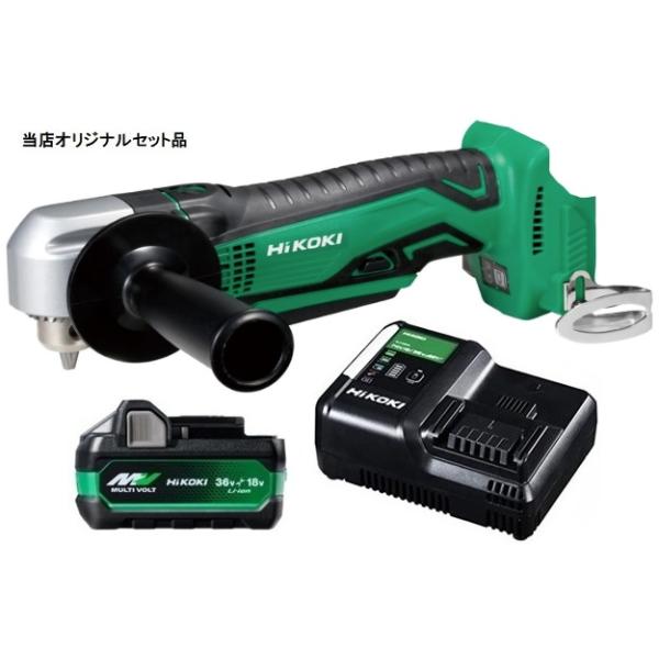 電池・充電器はその他機種のセット商品をバラシた商品です。説明書・外箱は付属しません。HiKOKI ハイコーキ(旧日立工機)18V コードレスコーナドリル DN18DSL(XPZ) バッテリBSL36A18X+充電器UC18YDL2付※ケース...