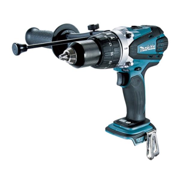 マキタ makita充電式震動ドライバドリル HP458DZ［本体のみ］バッテリ・充電器・ケース別売■座掘り76mm対応強力パワーでパワフルに穴あけ。■小型、高耐久ギヤユニット薄型ギアで「小型化」。ギア数増加で「高耐久」もキープ。「小型かつ...