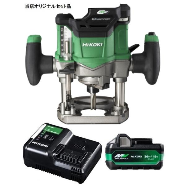 電池・充電器はその他機種のセット商品をバラシた商品です。説明書・外箱は付属しません。HiKOKI ハイコーキ(旧日立工機)マルチボルト(36V)コードレスルータ M3612DA(XPZ) バッテリBSL36A18X+充電器UC18YDL2付...