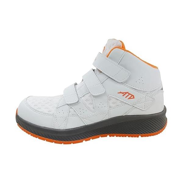 喜多 KITAハイカットセーフティスニーカーMG5780 WHI 27.0cm■特長通気性の良いメッシュと適度な弾力で衝撃を軽減するクッションソールを搭載したハイカットセーフティスニーカー。履き口には足入れしやすい斜めカットを採用。3本ベル...